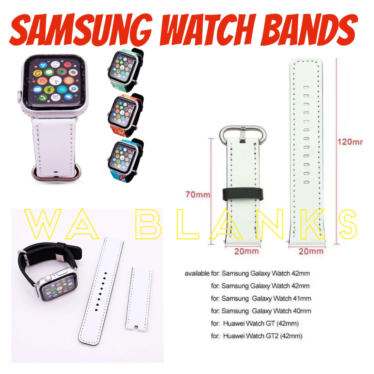 Sublimation Watch Bands - SAMSUNG – WA Blanks