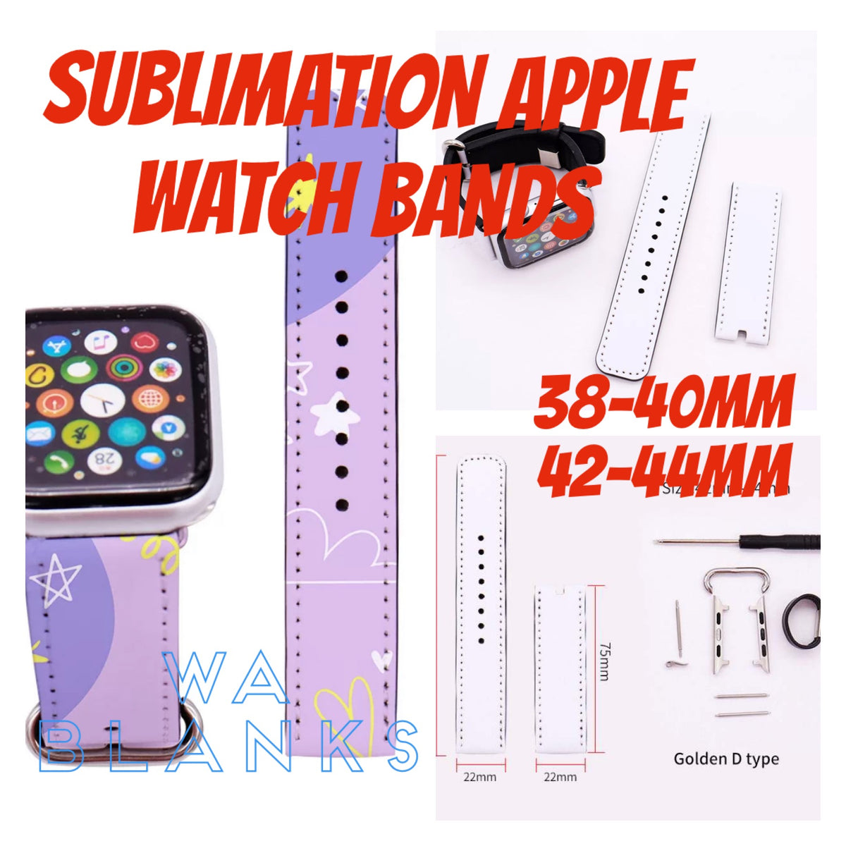 Sublimation Watch Bands - APPLE – WA Blanks